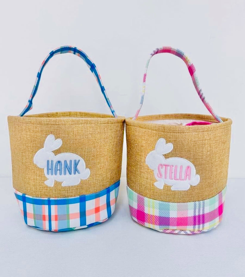 Custom Embroidered Easter Baskets PREO – Peachy Cheeks Co.