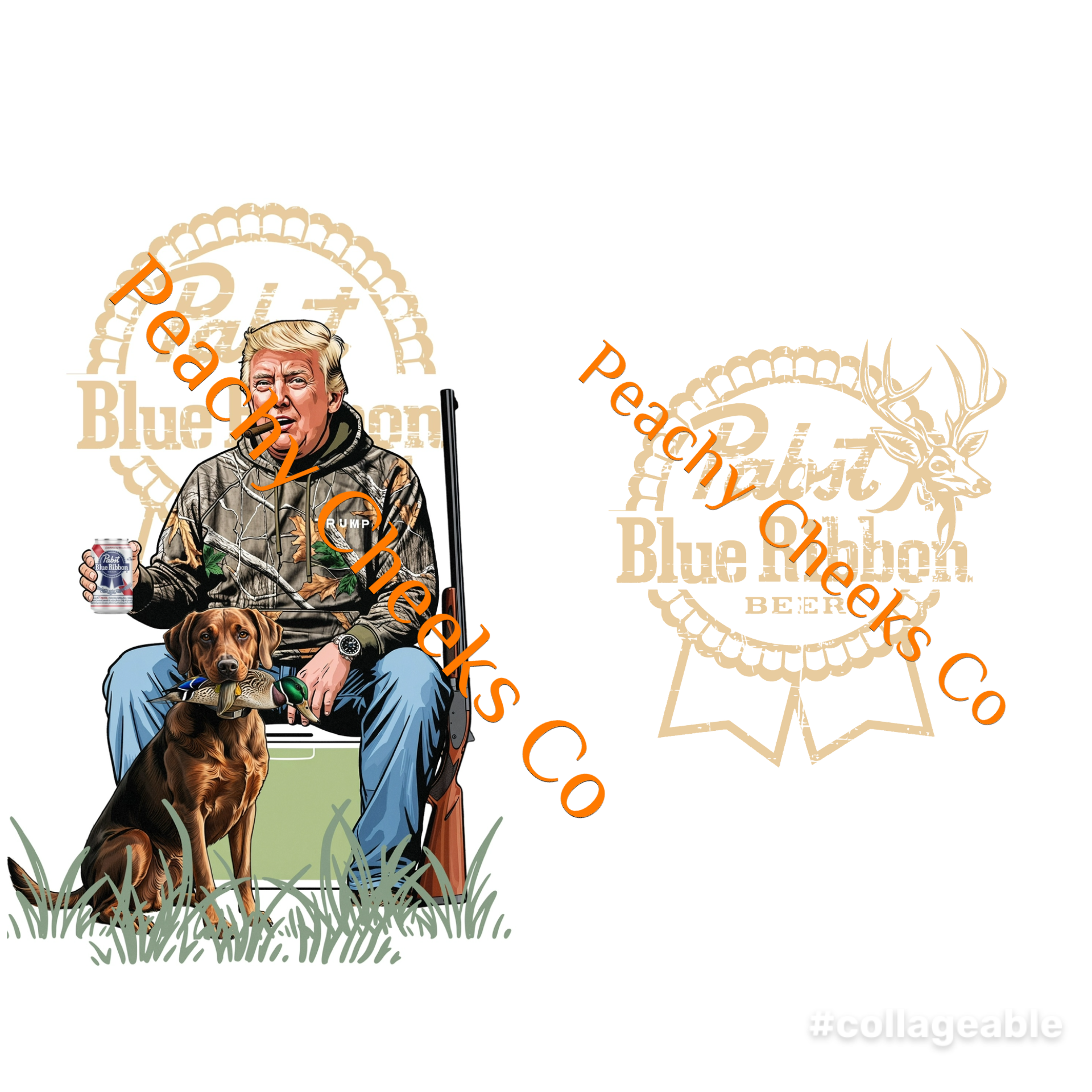 Trump Pabst Blue Ribbon - Duck & Dogs – Peachy Cheeks Co.